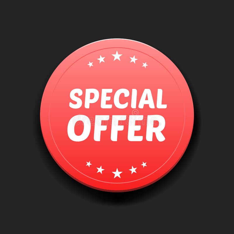 Special Offer Round Label stock vector. Illustration of promotional ...