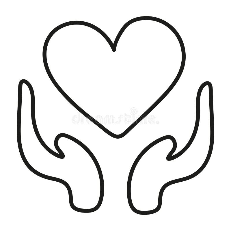 Heart in Hands Love in Hands Illustration in Doodle Style Stock Vector ...