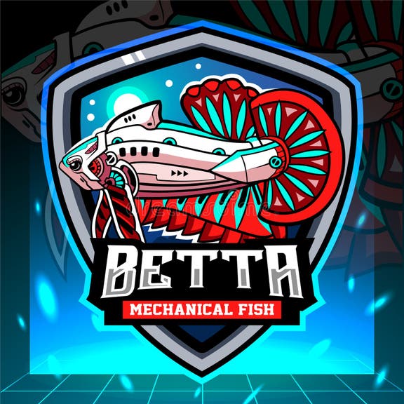 Betta Fish Mecha Robot Mascot. Esport Logo Design Stock Vector ...