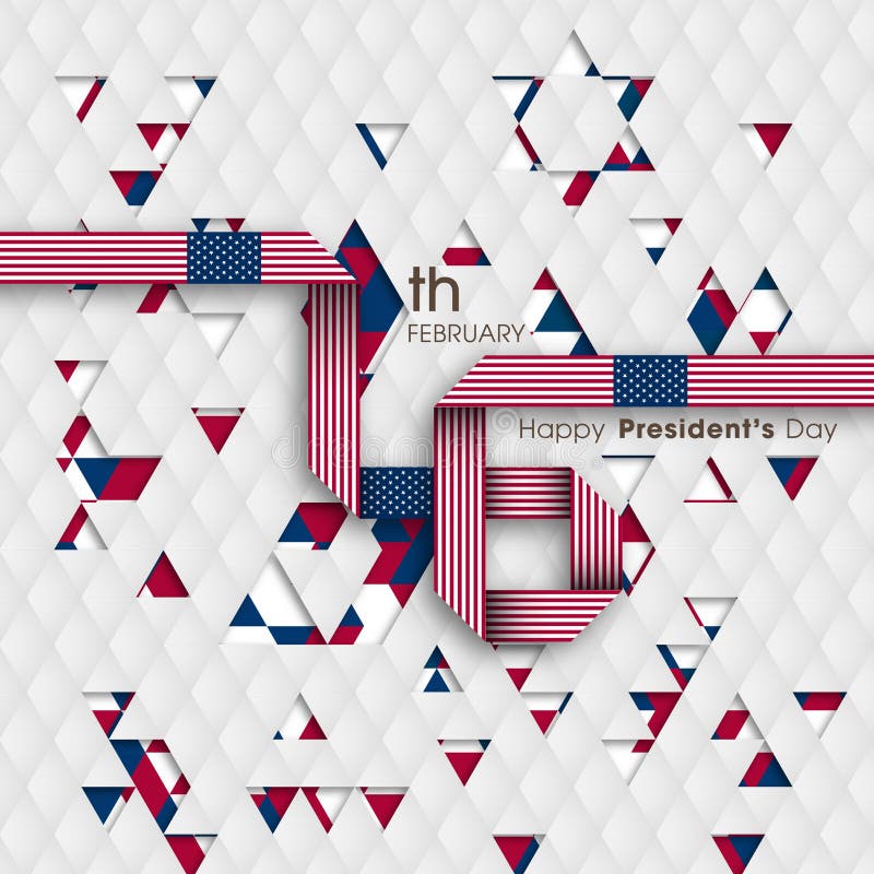 Illustration of President`s Day of United States of America. Stock ...