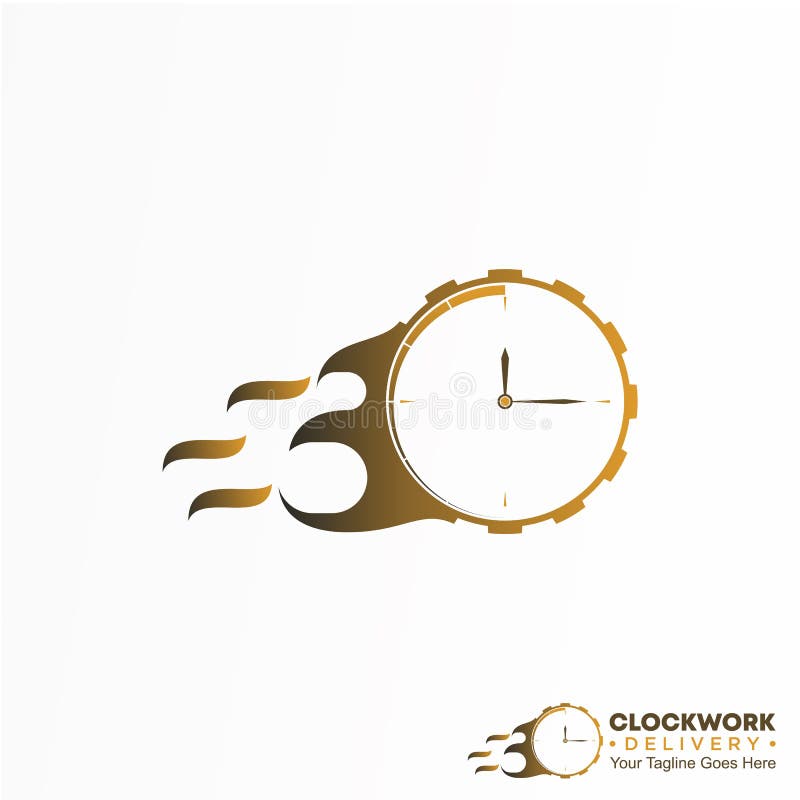 Logo, Concept, Graphic, Design Combination of Clock, Gear and Speed ...
