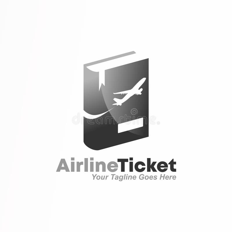 Book Logo. Airplane Design. Flight Booking Concept. Stock Vector ...