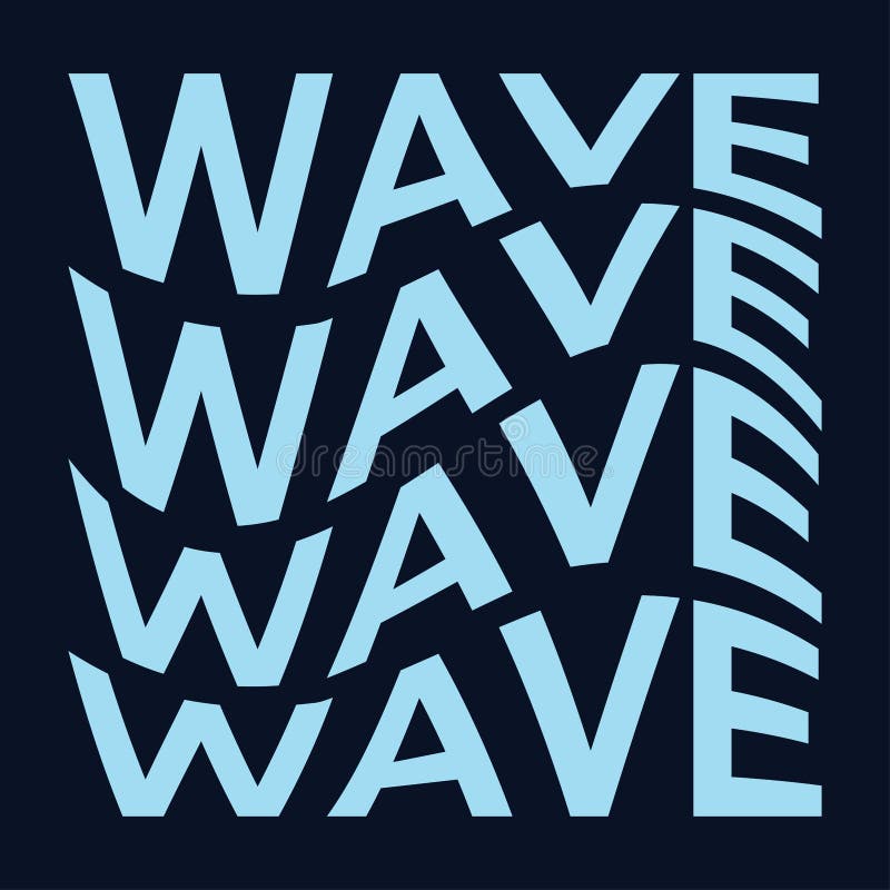 Wave Text Vector Illustration Abstract Shape. Stock Vector ...