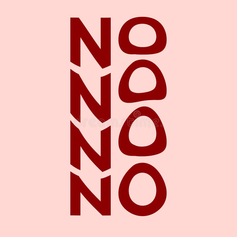 NO Wave Text Vector Illustration Abstract Shape Stock Vector ...
