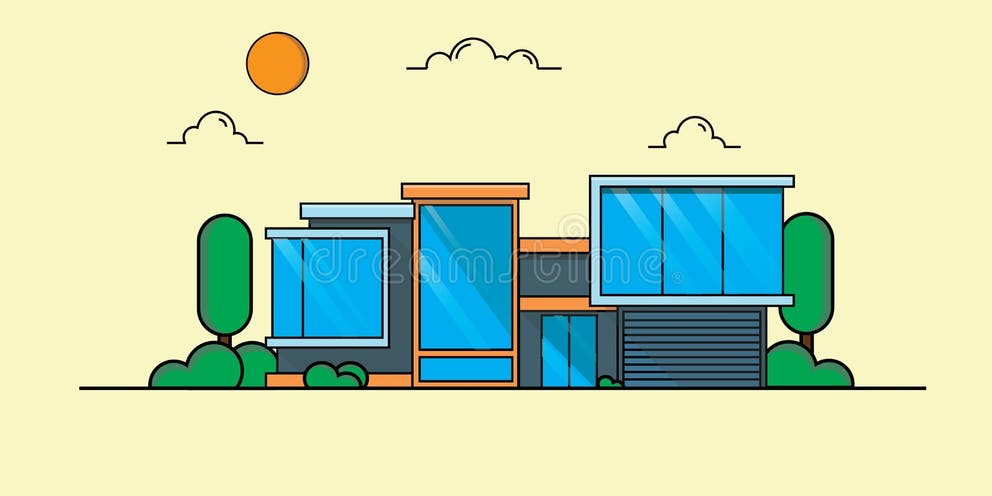 Dream House stock vector. Illustration of dream, building - 208300101