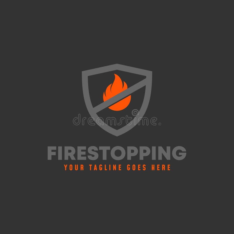 Fire Logo. Guard Design. Flame Image. Fire Safety Concept. Stock Vector ...