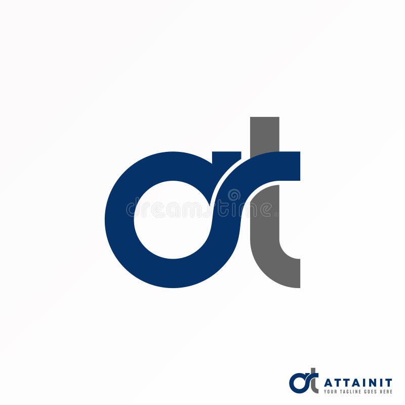 At Logo. at Letter Design. Font at. Stock Vector - Illustration of font ...