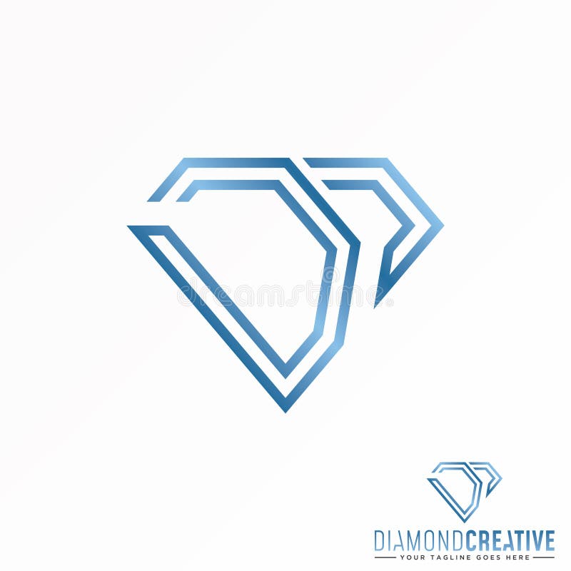 DC Logo. DC Lettering Design. Diamond Image. Line Art Concept. Stock ...