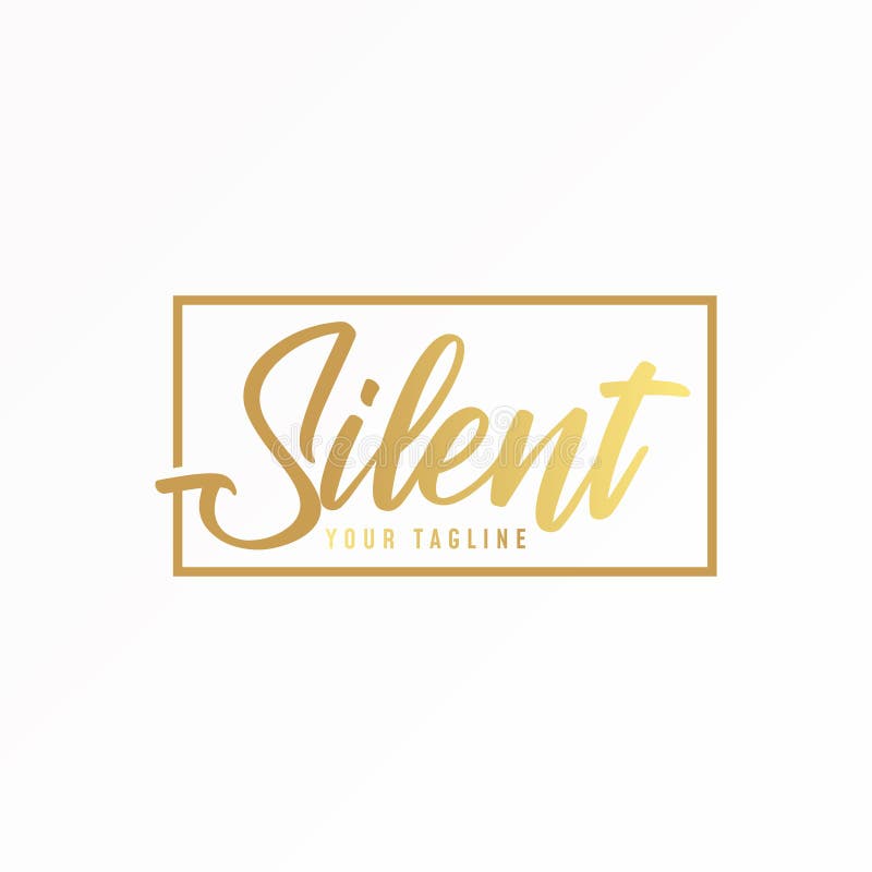 SILENT Logo. SILENT Writing Design. Typhograpy Concept. Stock Vector ...