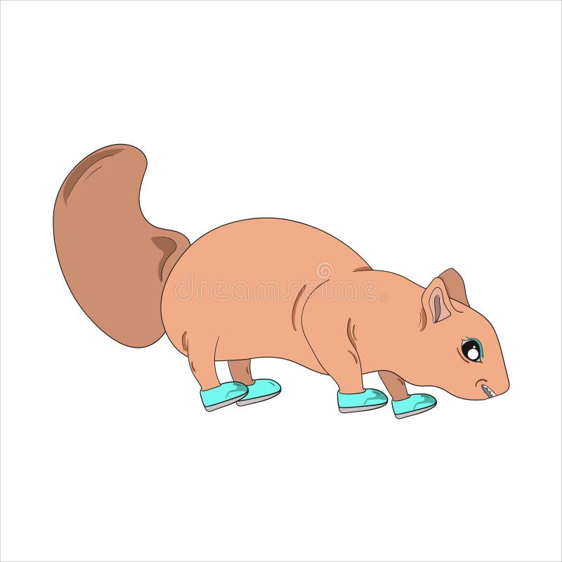 Surreal Funky Squirrel Cartoon Vector Illustration Stock Vector ...