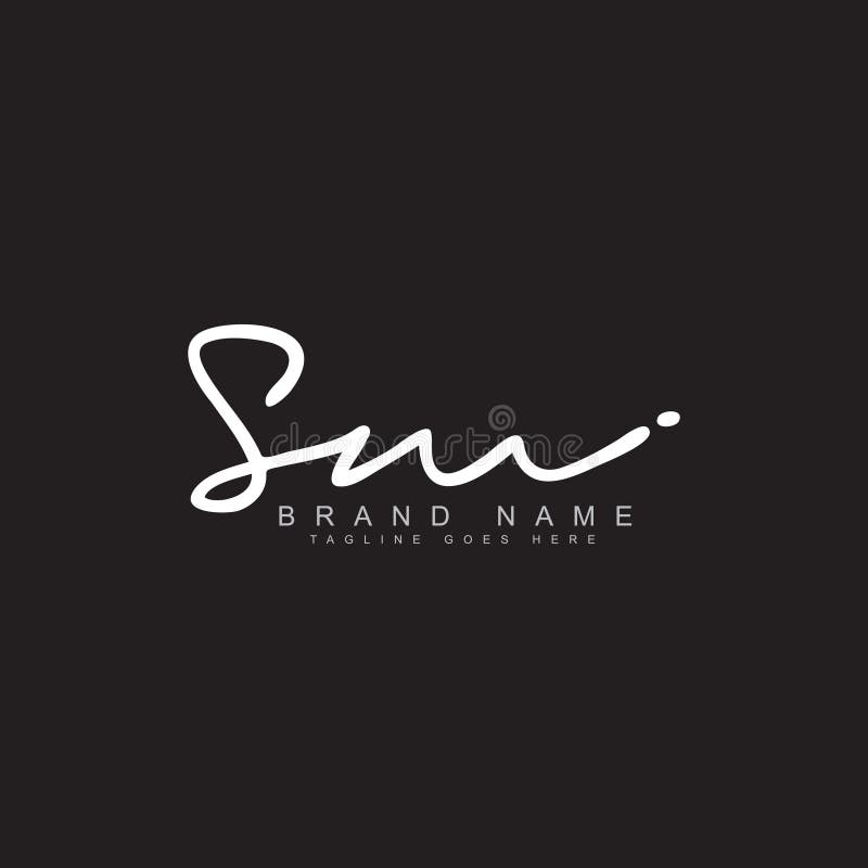 SM Signature Logo - Handwritten Logo for Initial Letter S and M Stock ...