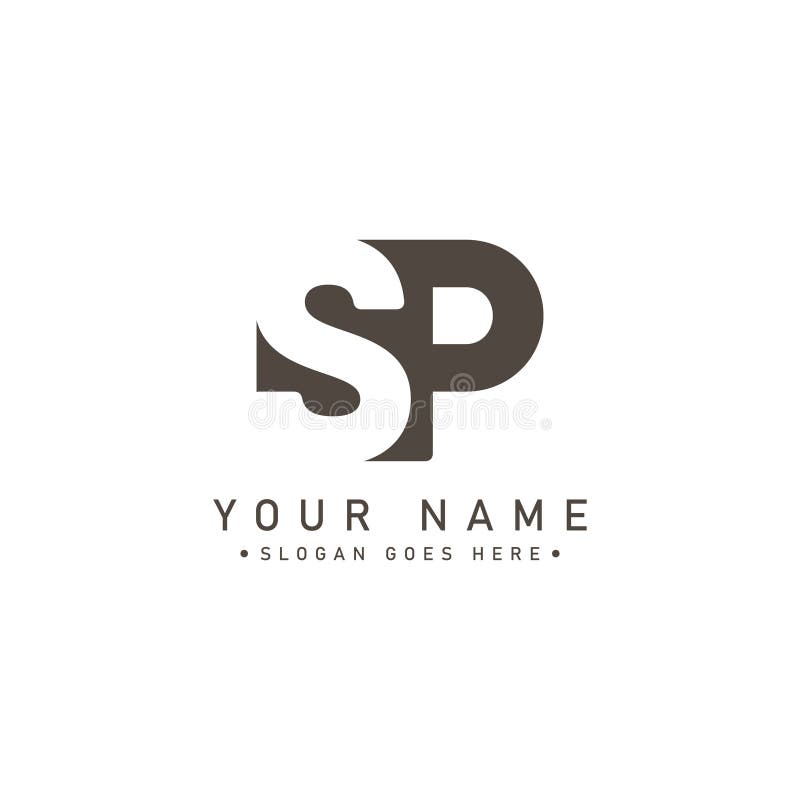 SP Initial Letter Logo - Minimal Vector Logo Stock Vector ...