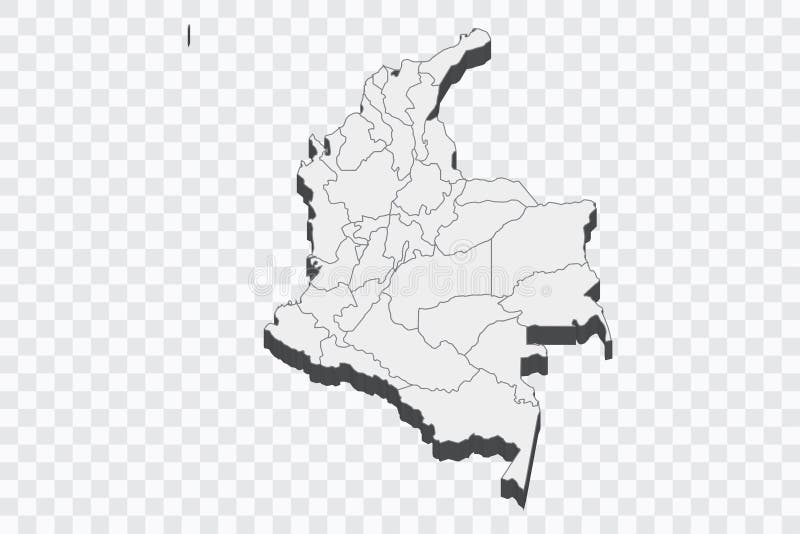 3D Map Illustration of Colombia Stock Vector - Illustration of world ...