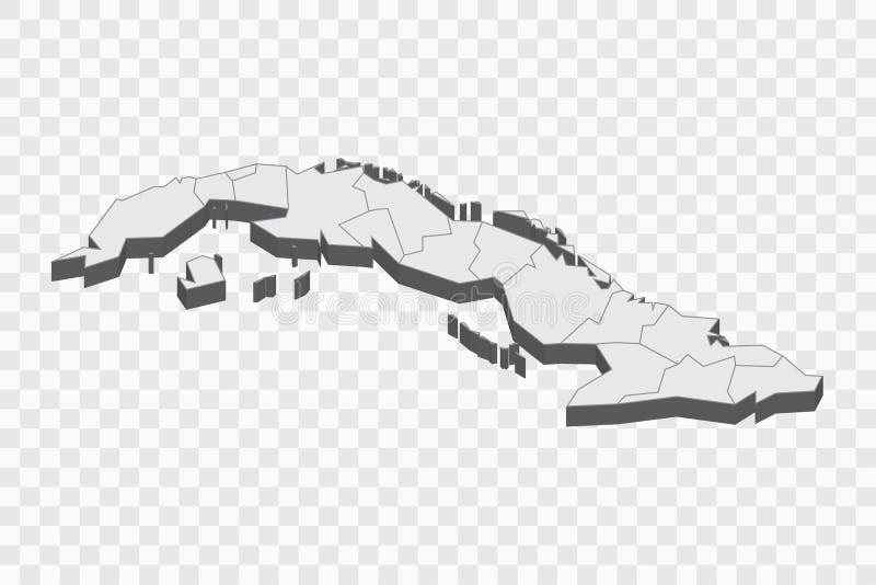 Cuba Map Design with 3D Style. Blue Cuba Map and National Flag Stock ...