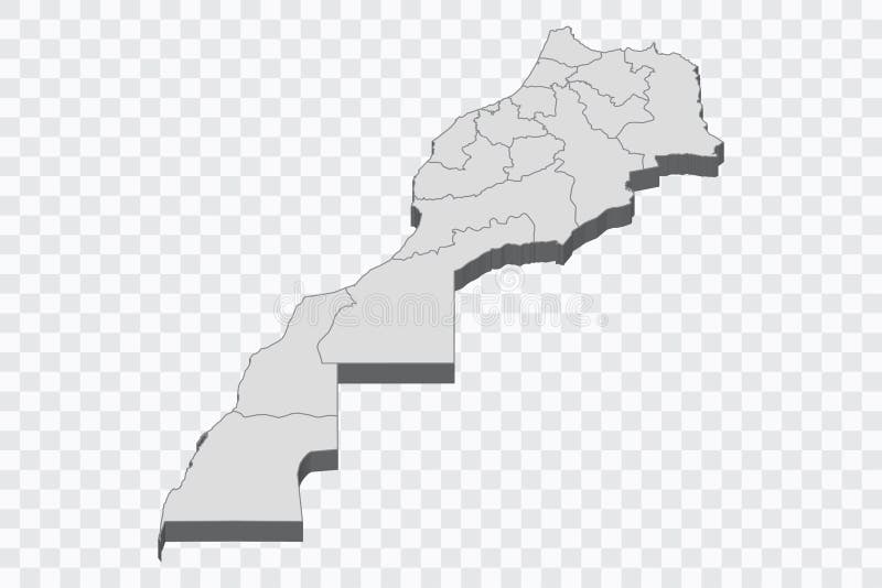 3D Map Illustration of Morocco Stock Vector - Illustration of ...