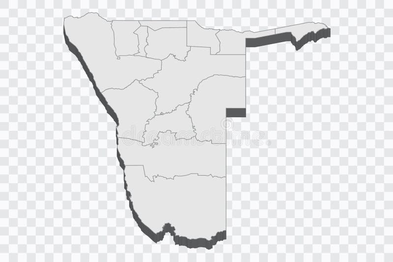 3D Map Illustration of Namibia Stock Vector - Illustration of ...