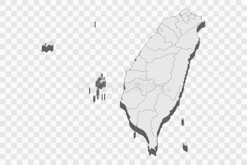 3D Map Illustration of Taiwan Stock Vector - Illustration of world ...