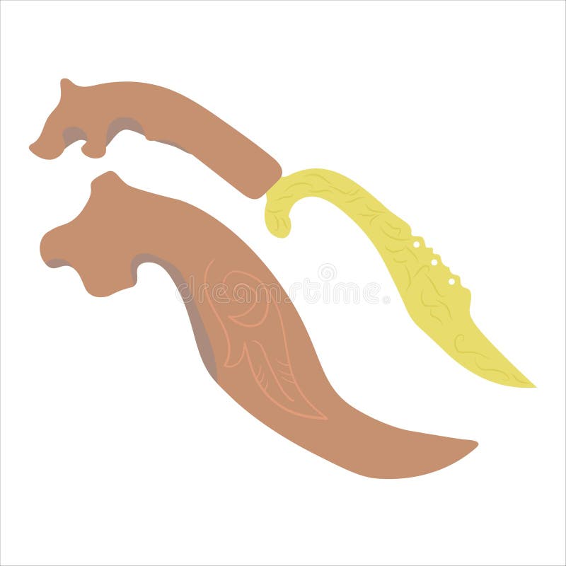 Indonesia Heritage Keris Weapon Vector Illustration Stock Vector ...