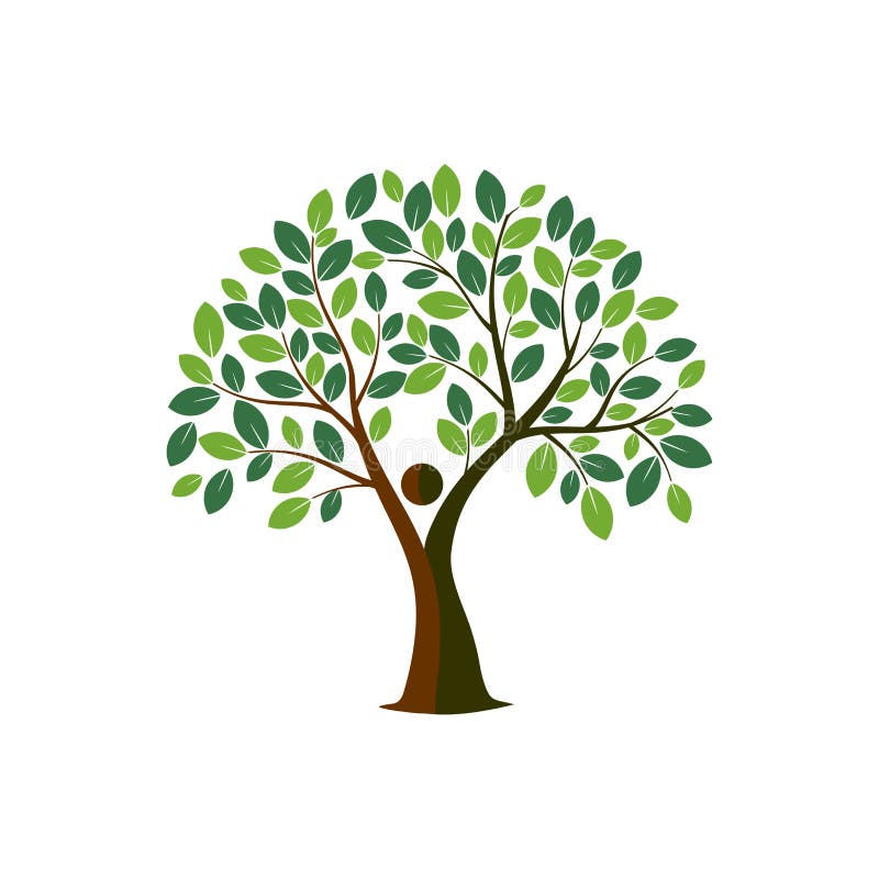 Dryad Tree Logo Isolated. Mythology Tree Vector Illustration Stock ...