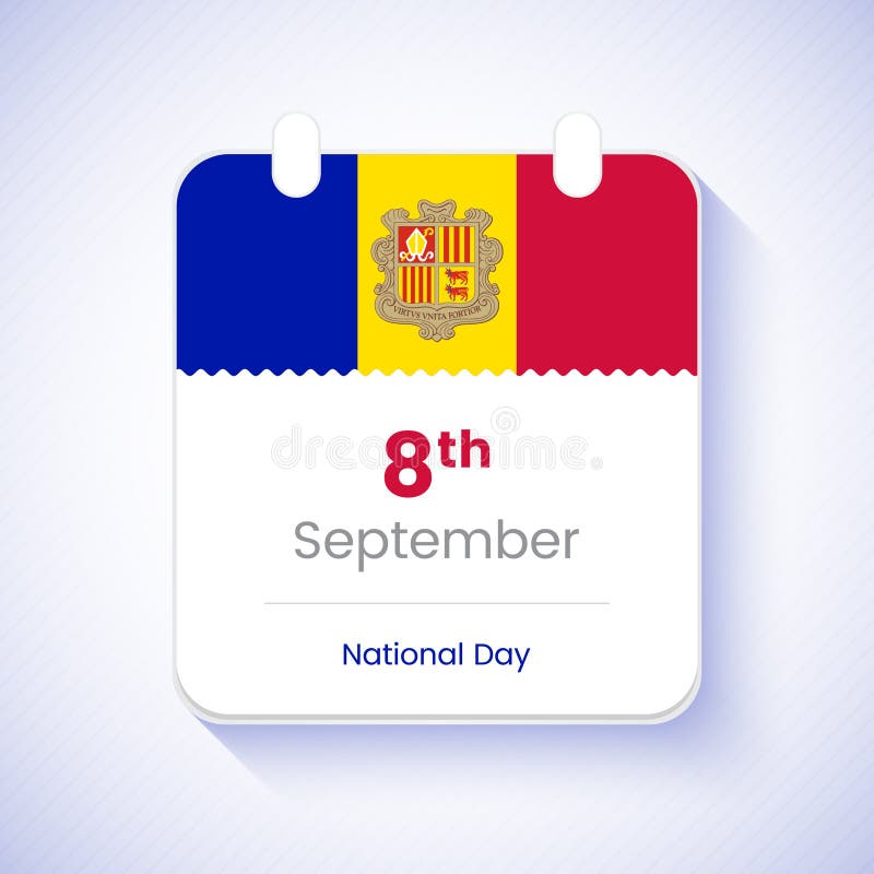8th September National Day of Andorra. Creative Country National Day ...
