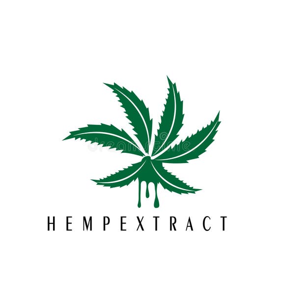 Leaf Hemp Extract Logo Design Stock Vector - Illustration of plant ...