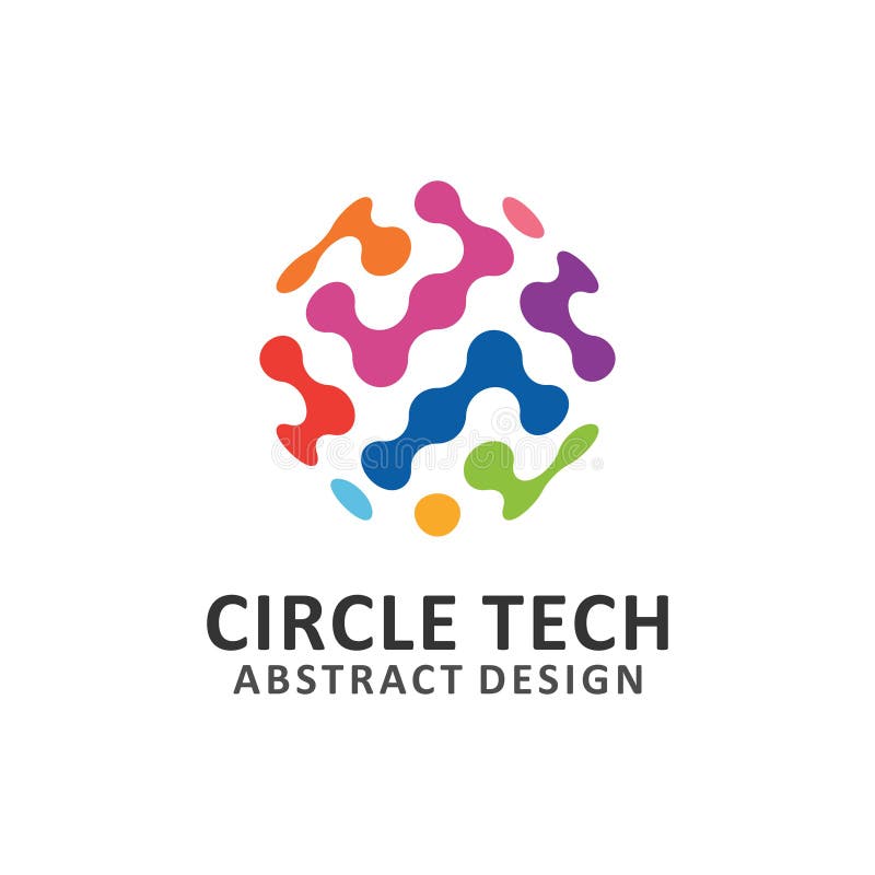 Round tech logo design stock vector. Illustration of clean - 215188708