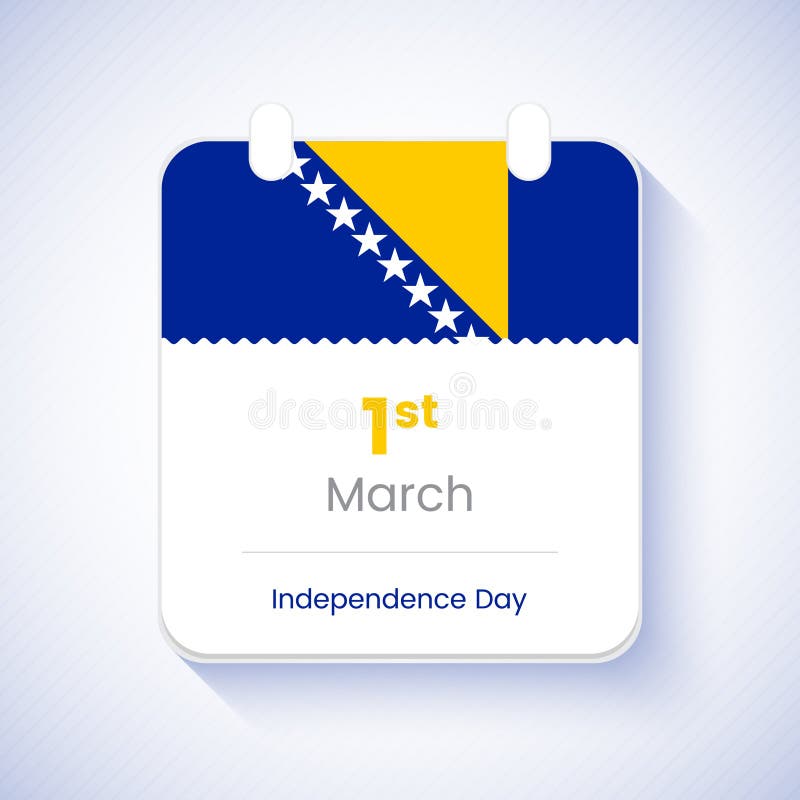 1st March Independence Day of Bosnia and Herzegovina with Elegant ...