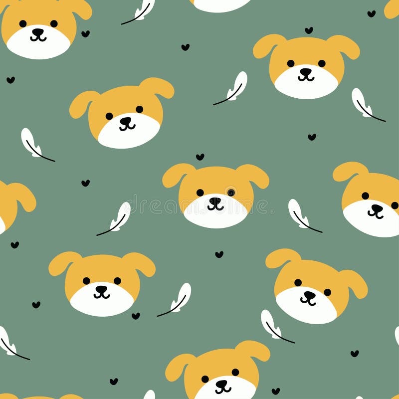 Seamless Pattern with Cute Cartoon Puppy for Fabric Print Textile Gift ...