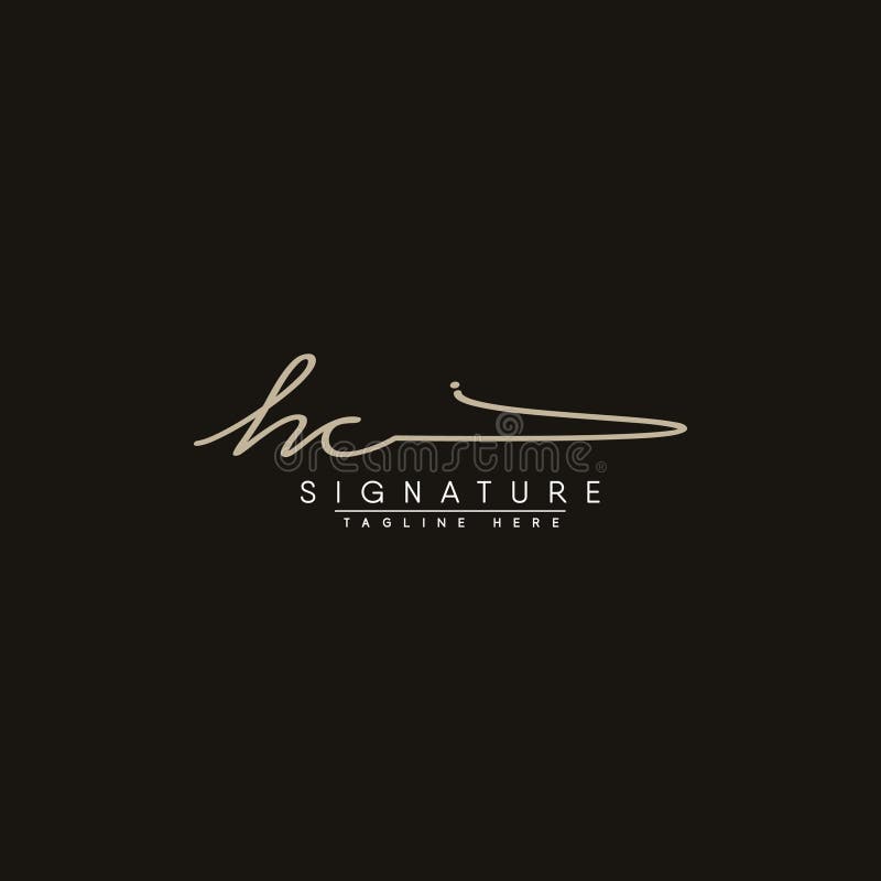 Hc Handwritten Signature Logo Stock Illustrations – 111 Hc Handwritten ...