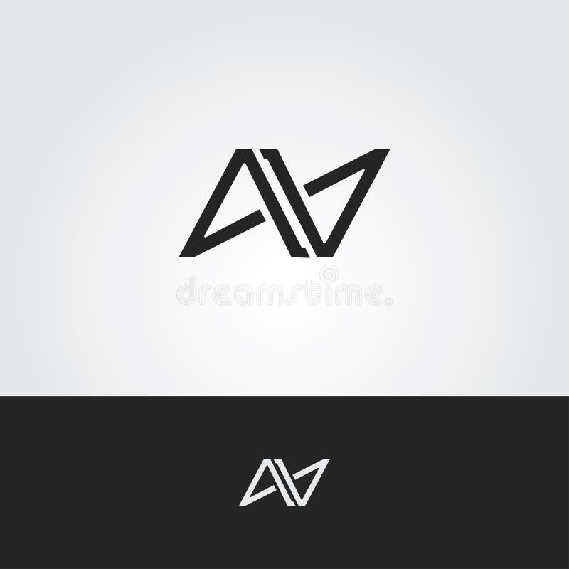 Letter AA Words Logo Design for Your Business Stock Illustration ...