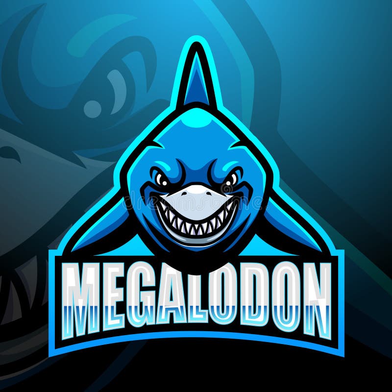 Megalodon Mascot Esport Logo Design Stock Vector - Illustration of ...