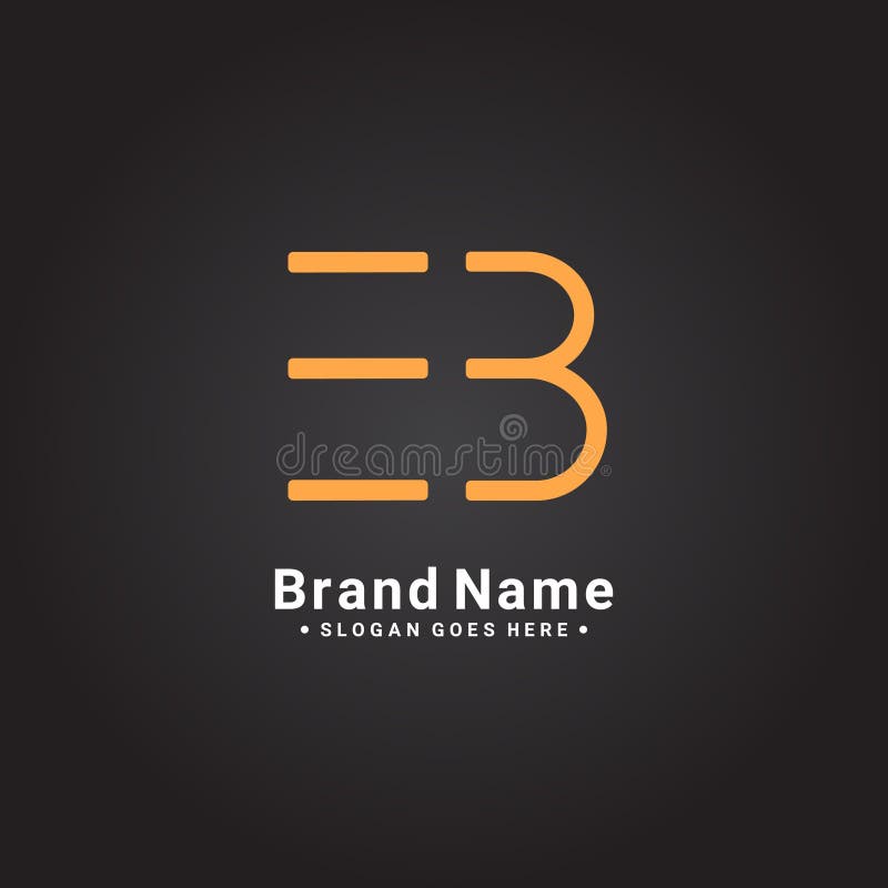 Initial Letter EB Logo - Minimal Vector Logo Stock Vector ...