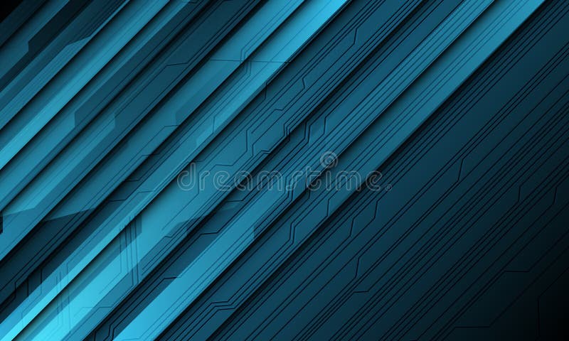 Abstract Blue Technology Cyber Circuit Line Shadow Slash Design Modern ...