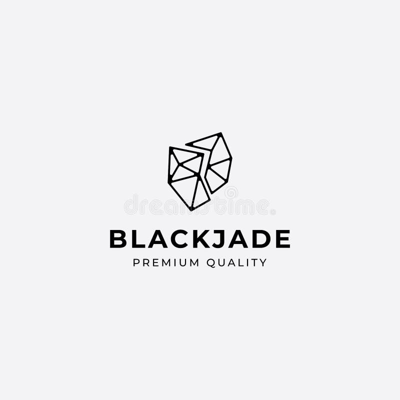 Black Jade Logo Design Hipster Style Stock Illustration - Illustration ...