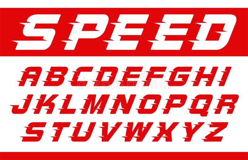 Speed Racing Font Letter Logo Stock Vector - Illustration of sport ...