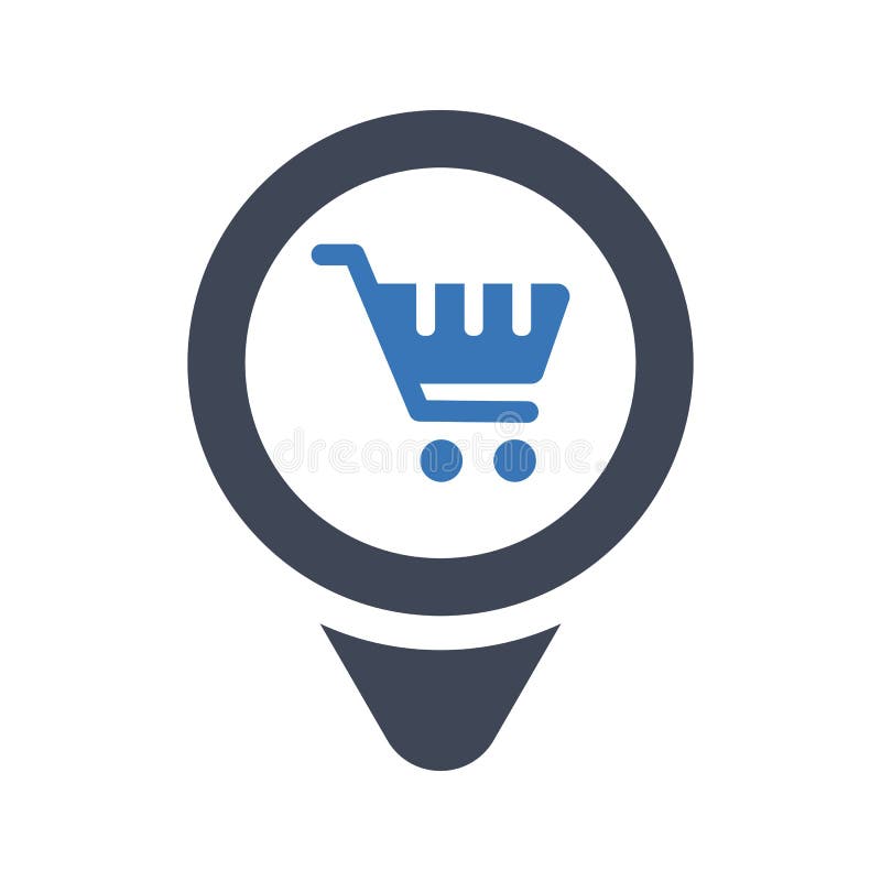 Store Location Icon. Vector Graphics Stock Vector - Illustration of ...