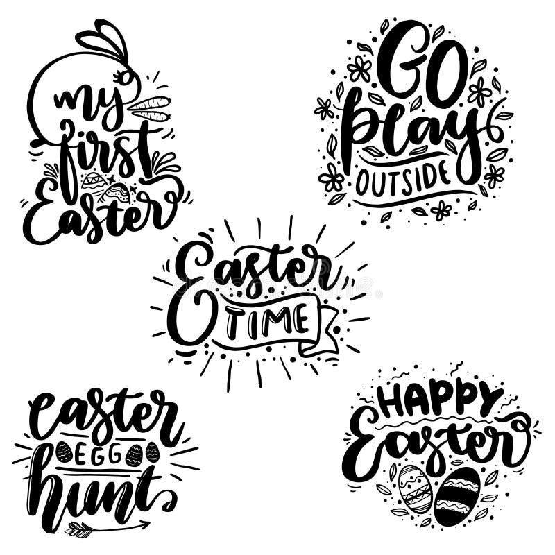 Easter Lettering Quotes Design. Spring Season Lettering Quotes Poster ...