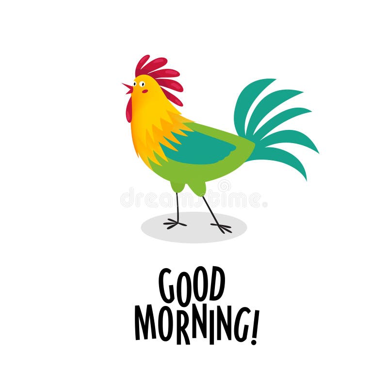 Rooster Good Morning Stock Illustrations – 167 Rooster Good Morning ...