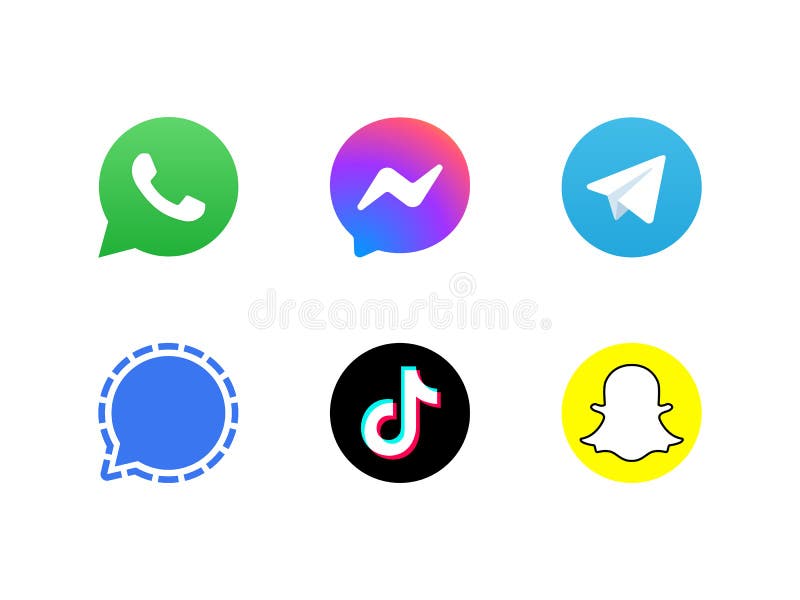 Social Media, Apps, Services - Vector Icons Editorial Stock Photo ...