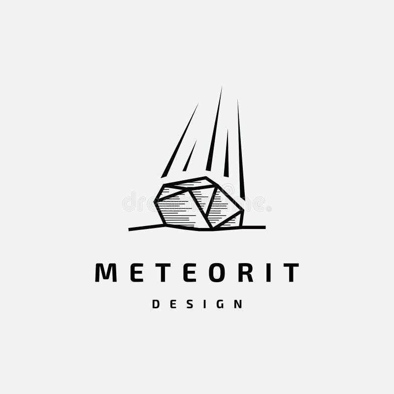 Meteorite Logo Design Illustration Vector Template Stock Vector ...