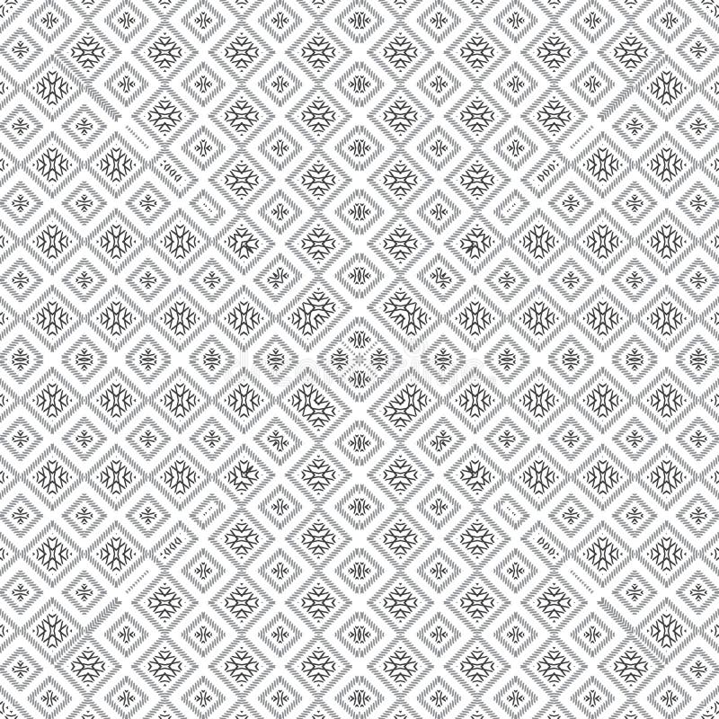 Radial Geometry Stitching Damask Embroidery Vector Seamless Pattern ...