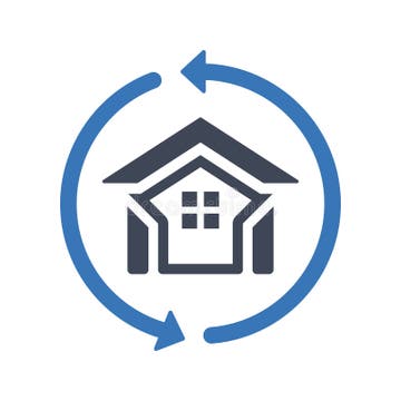 Home Exchange Icon. Vector Graphics Stock Vector - Illustration of real ...