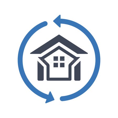 Home Exchange Icon. Vector Graphics Stock Vector - Illustration of real ...