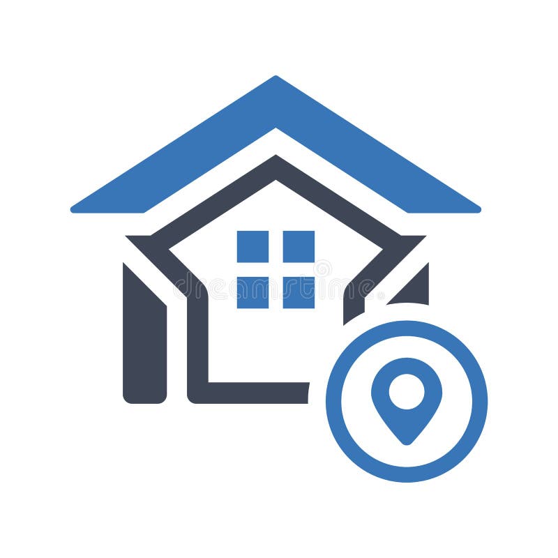 Home Address Icon. Vector Graphics Stock Vector - Illustration of icon ...