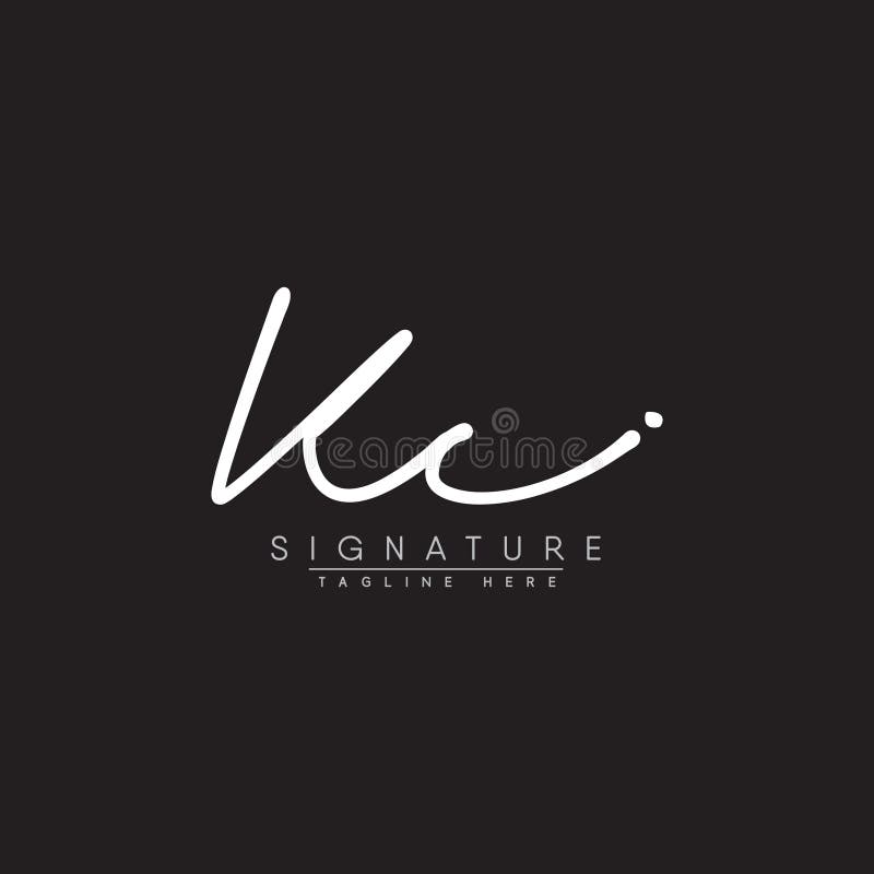 Initial Letters KC Logo - Handwritten Signature Logo Stock Vector ...