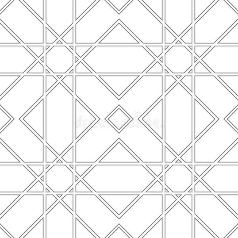 Seamless Pattern Design with Intricate Geometrical Shapes. Stock Vector ...