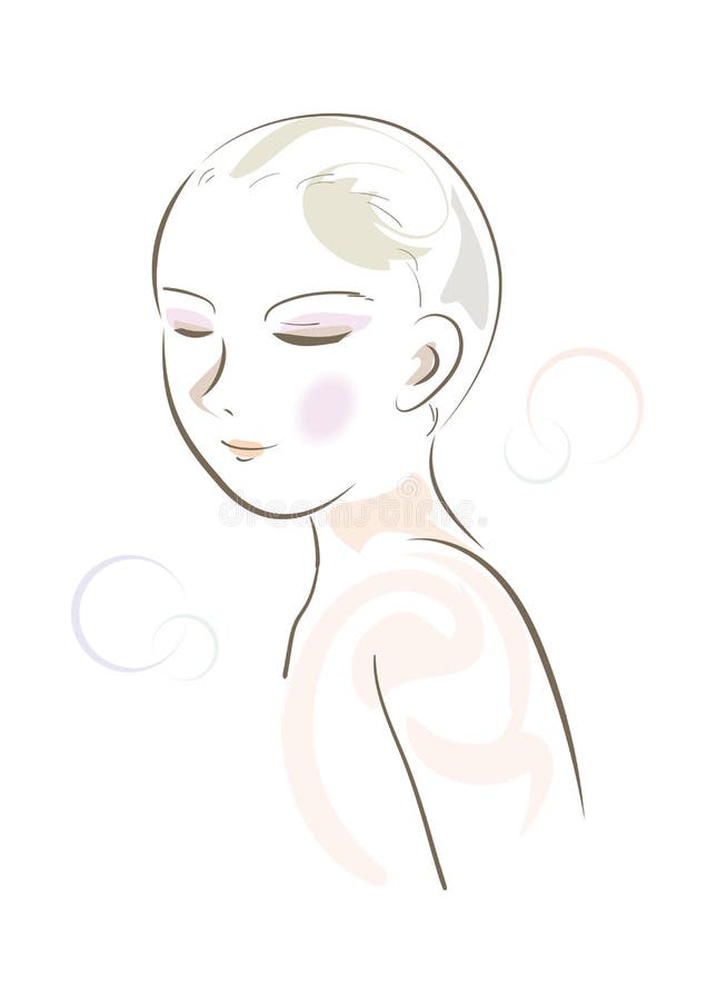 Abstract Line Drawing Portrait, Beautiful Human Vector Image. Stock ...