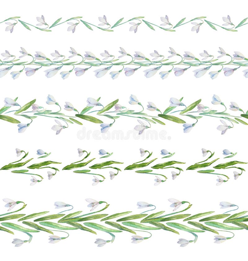 Snowdrop Border Stock Illustrations – 623 Snowdrop Border Stock ...