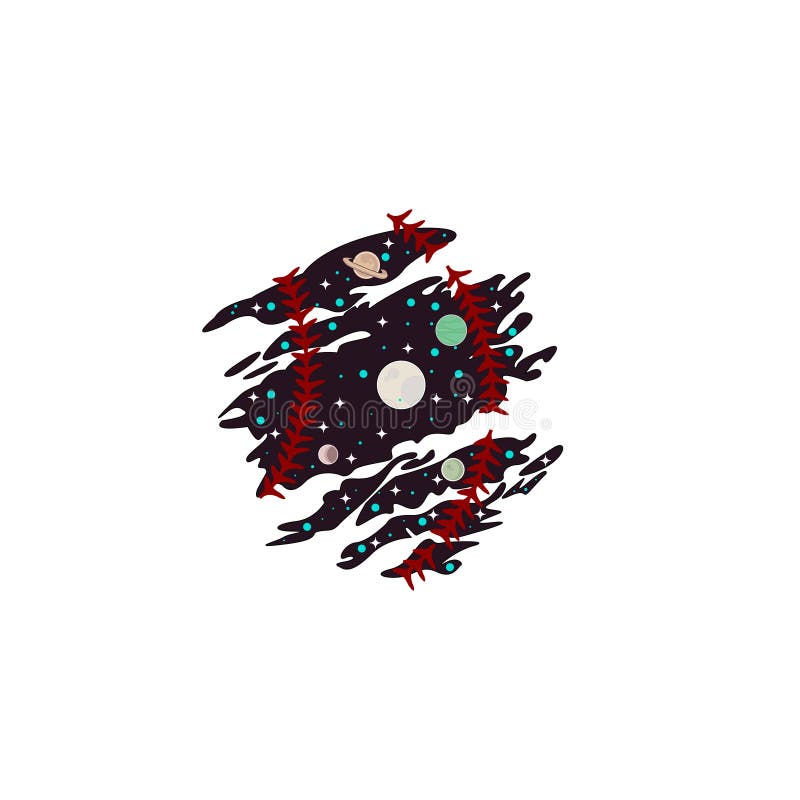 Space Baseball or Softball Laces Stock Illustration - Illustration of ...