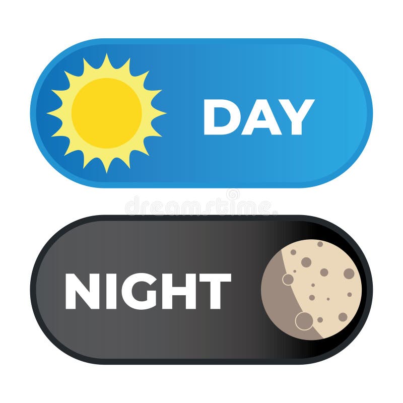 Day and night switch app stock illustration. Illustration of user ...